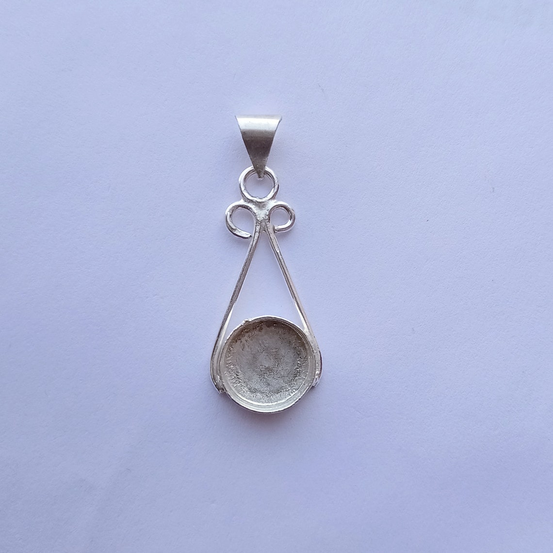925 Sterling Silver Pendant Pendant Bezel Blanks for Round - Etsy