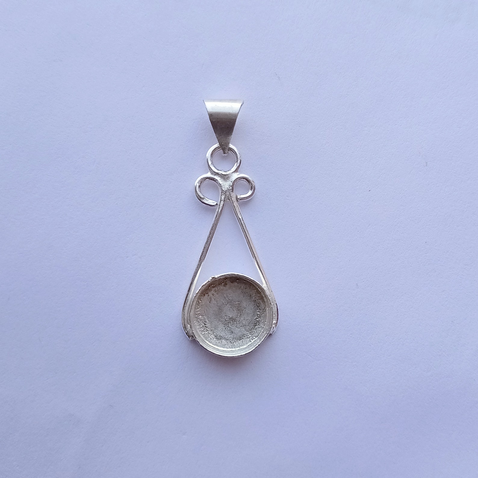 925 Sterling Silver Pendant Pendant Bezel Blanks for Round - Etsy