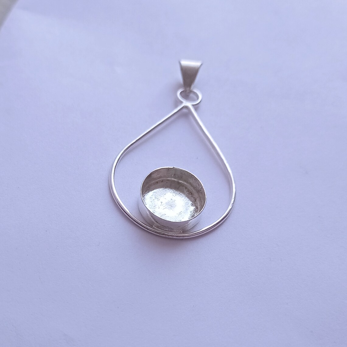 925 sterling silver pendant pendant bezel blanks for round | Etsy