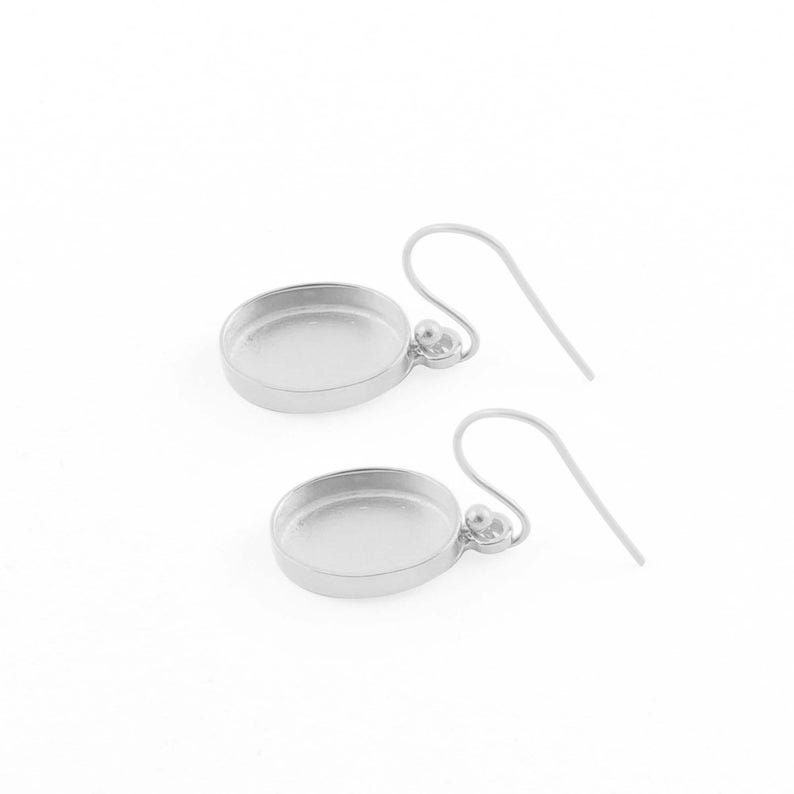 925 sterling silver/gold/rosegold earring cup findings oval | Etsy