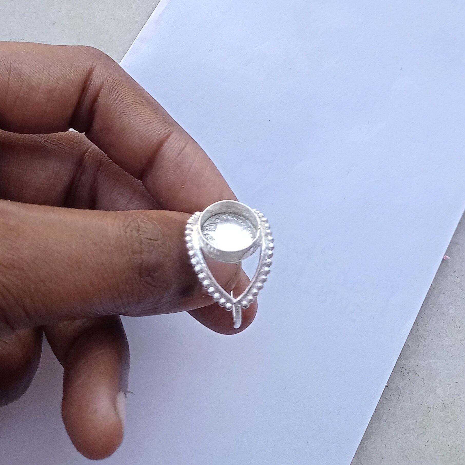 925 sterling silver unique round bezel blanks for round stone | Etsy