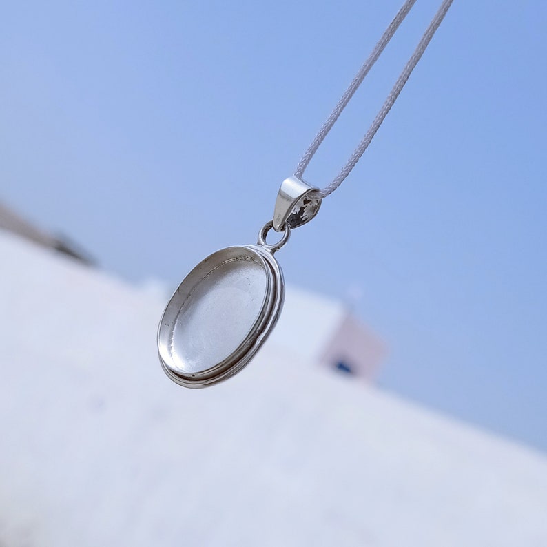 925 Sterling Silver Oval Blank Semi Mount Pre Notched - Etsy