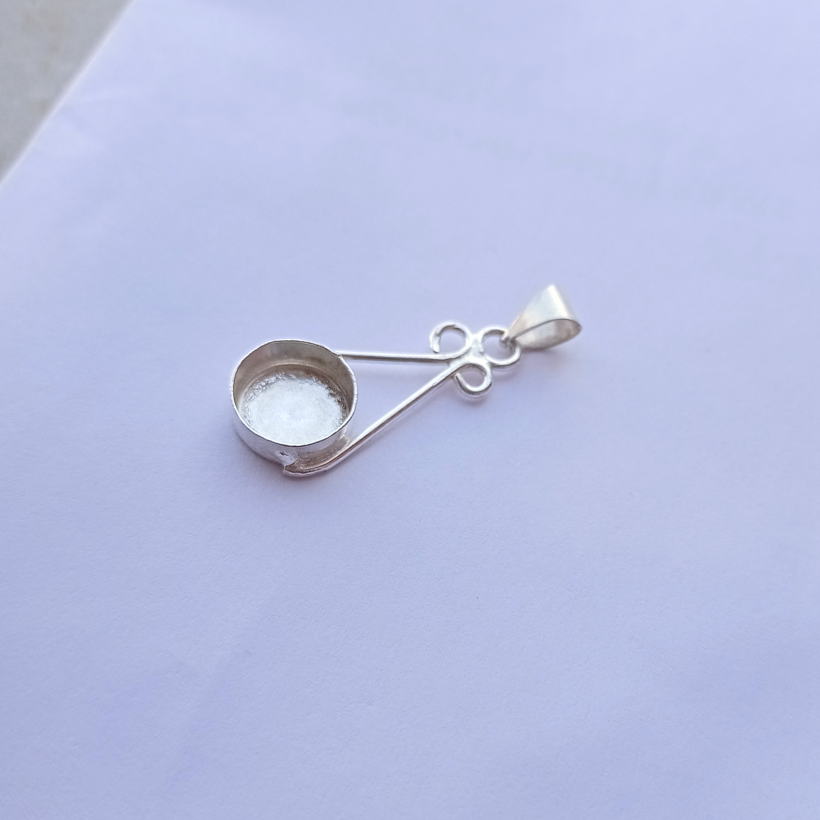 925 Sterling Silver Pendant Pendant Bezel Blanks for Round - Etsy
