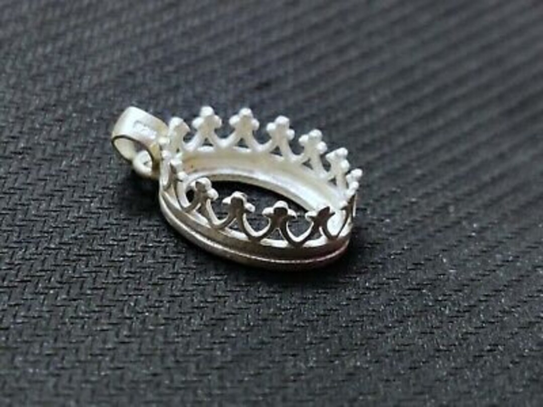 925 Sterling Silver Oval Shape Pendant Bezel Blank With - Etsy