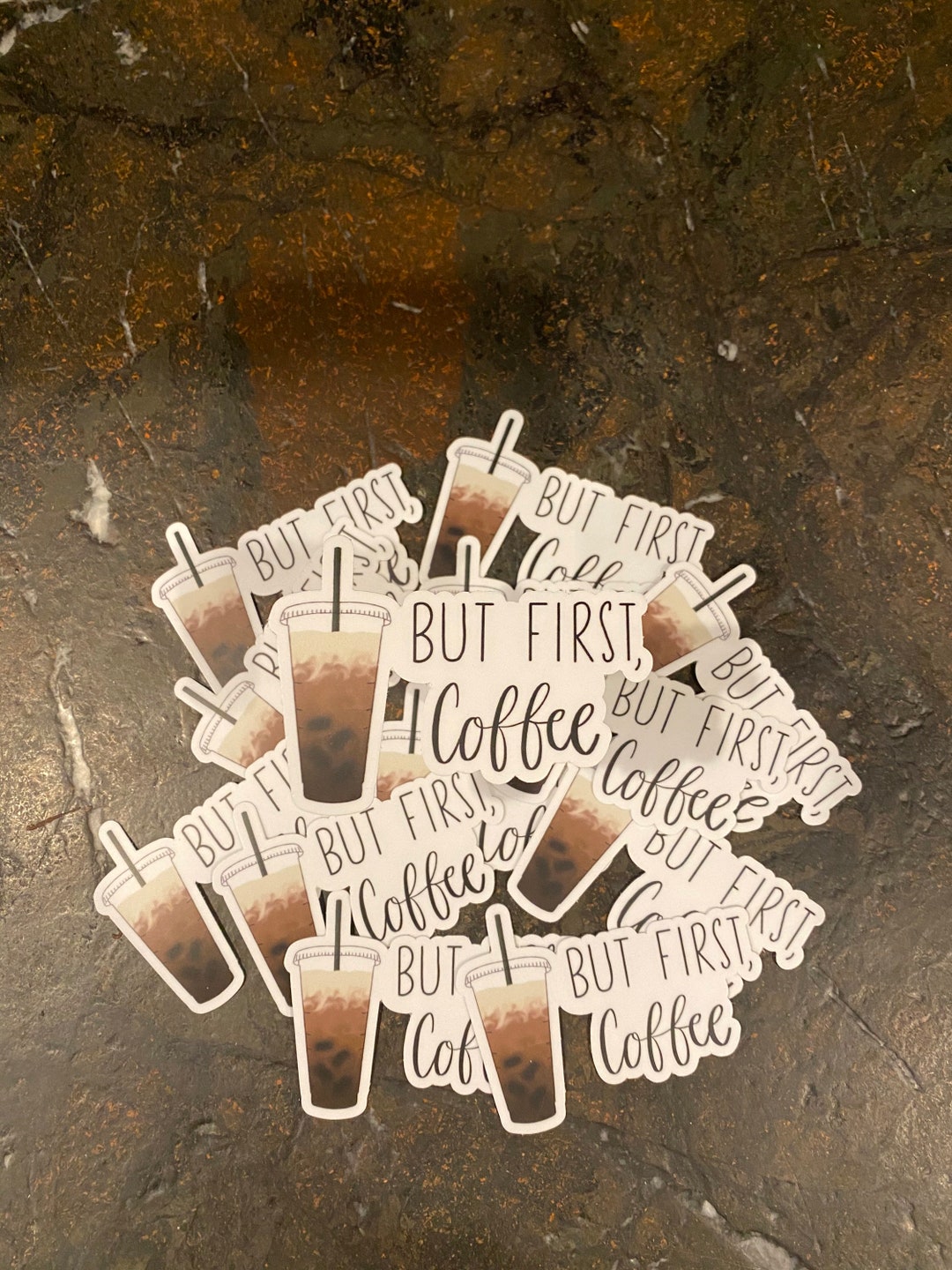 But First, Coffee Vinyl Sticker - Etsy