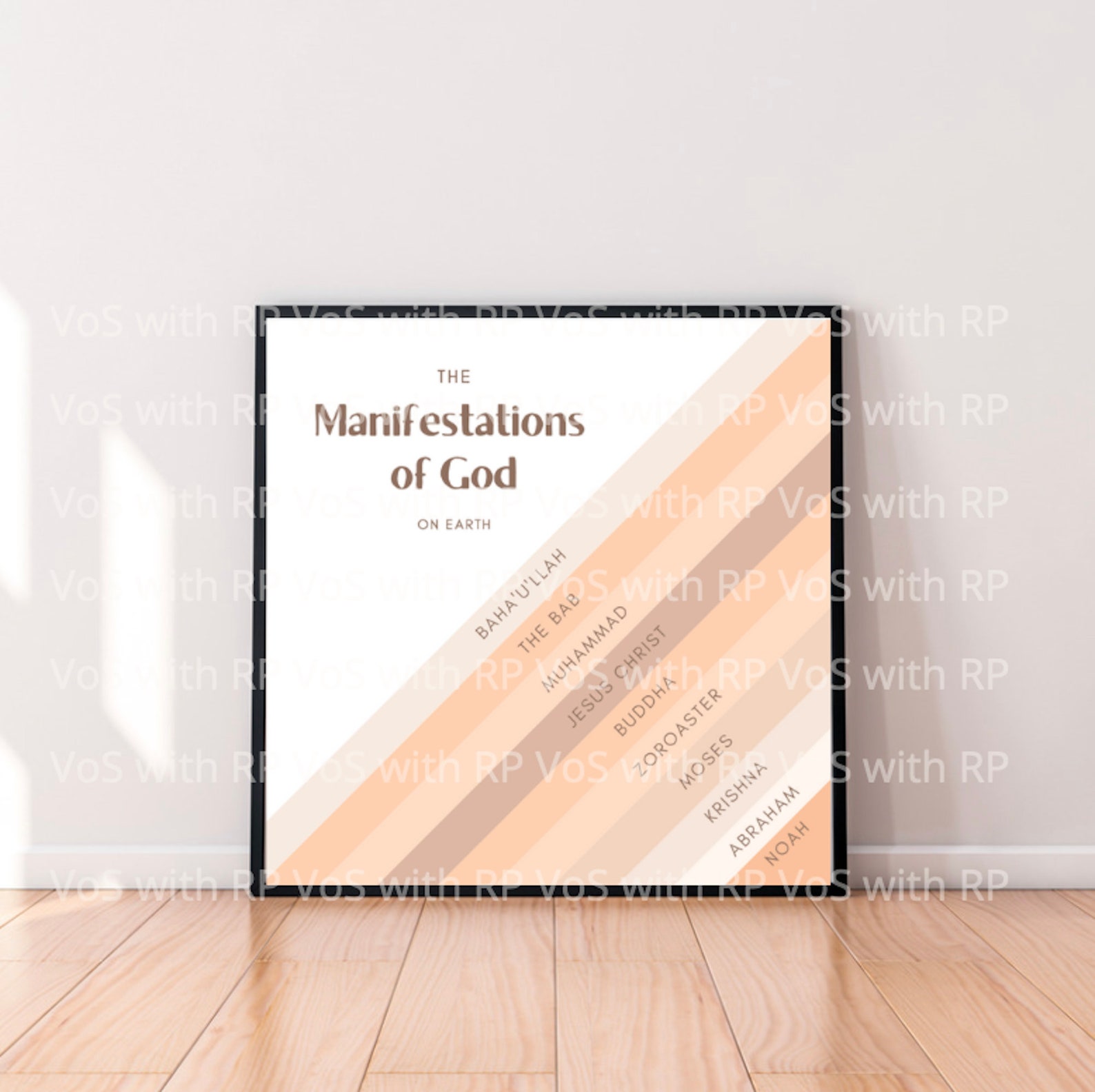 Baha'i Poster, Manifestations of God Wall Art, Bahai Art, Bahai Wall ...