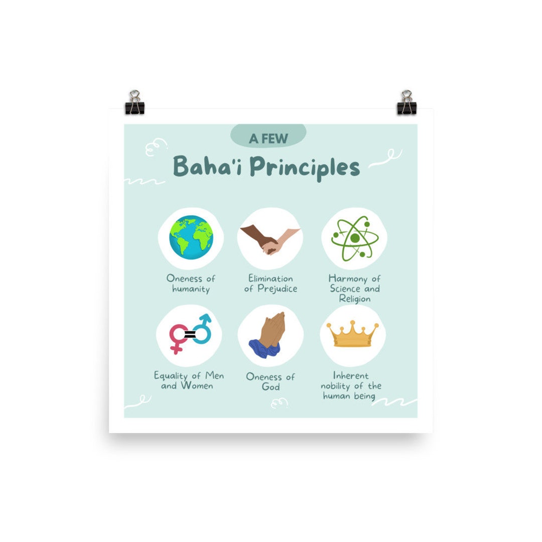 Baha'i Poster Bahai Principles Bahai Printable - Etsy