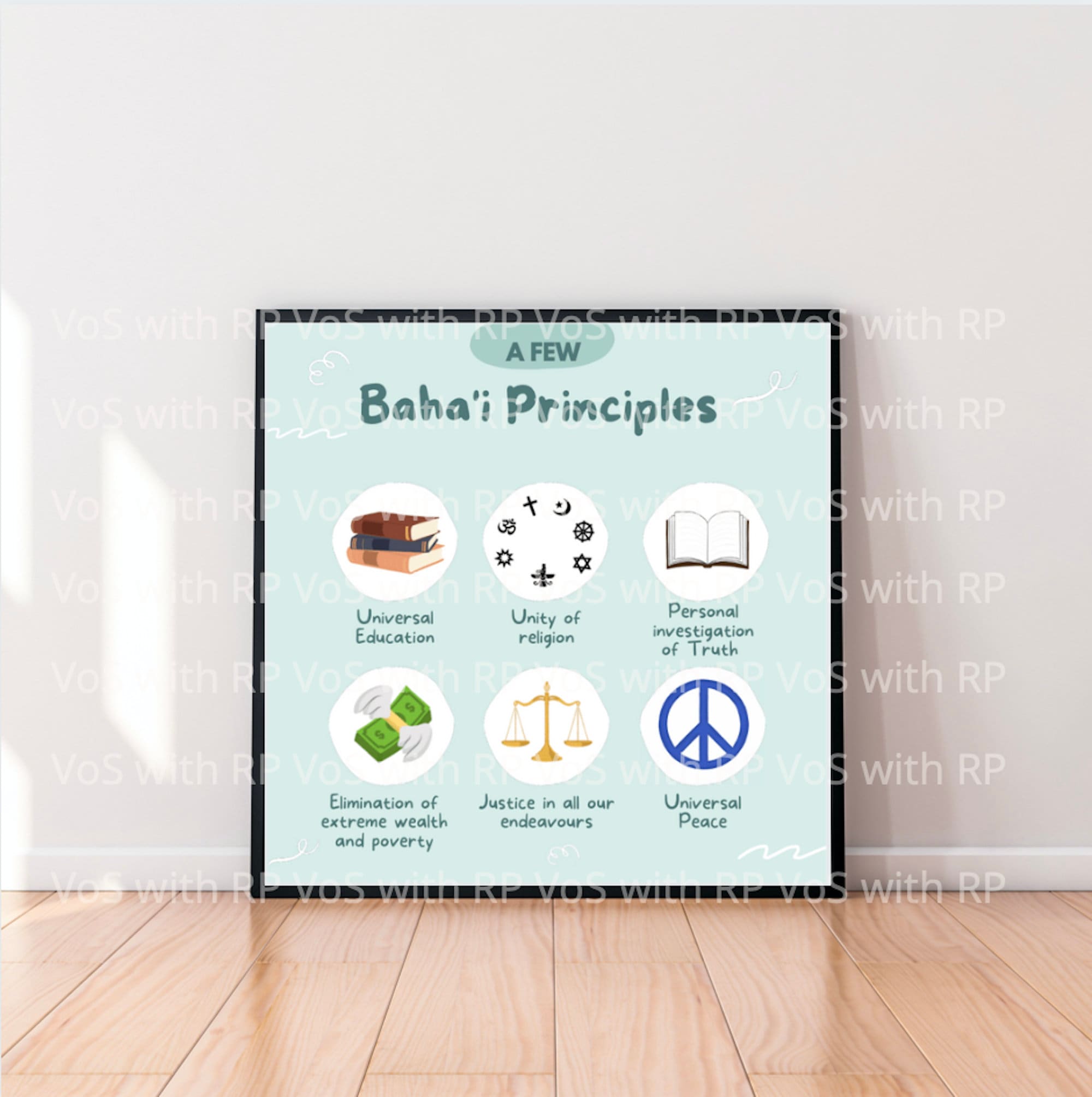 Baha'i Poster Baha'i Principles Bahai Printable - Etsy
