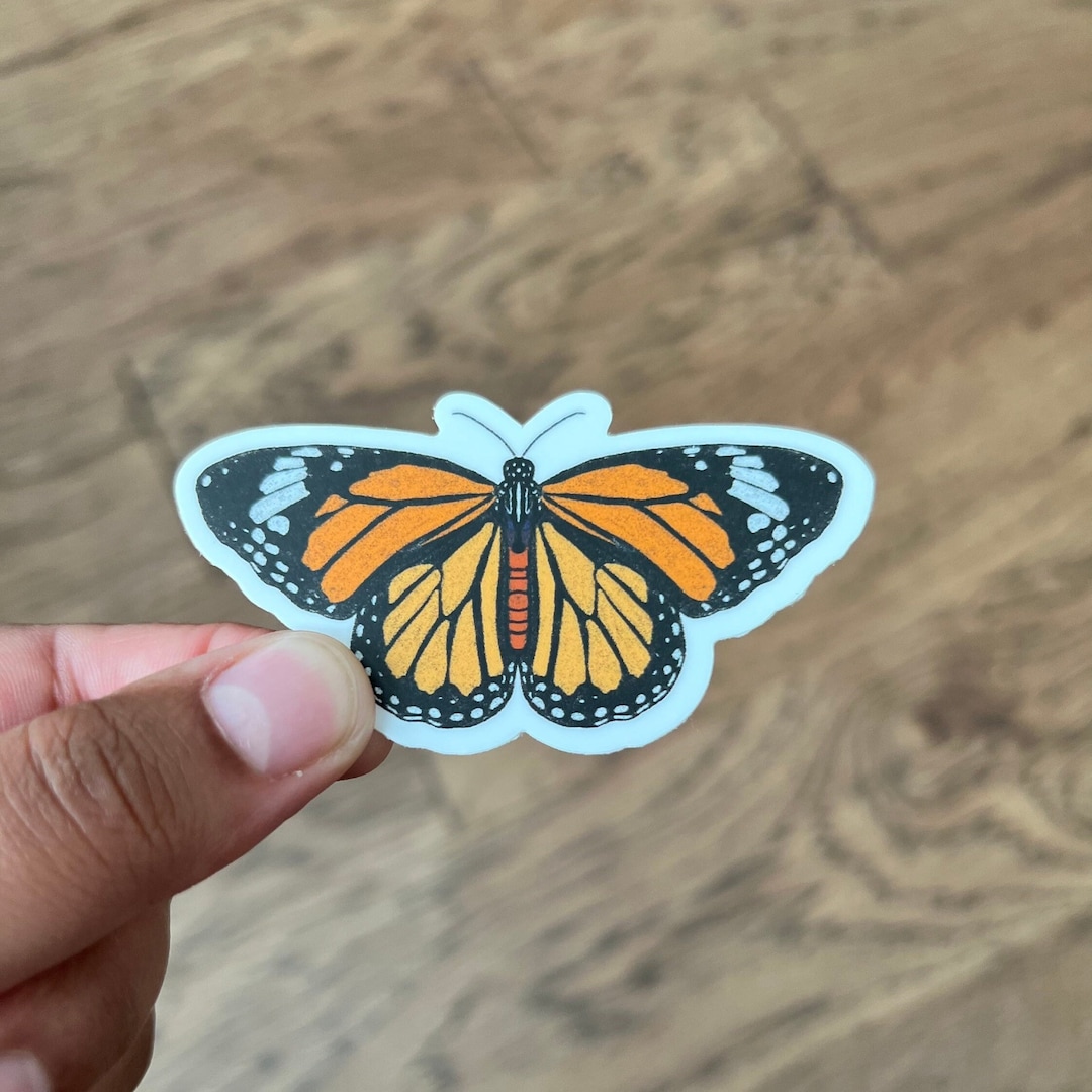 Monarch Butterfly Sticker, Waterproof Sticker, Bug Sticker, Nature ...
