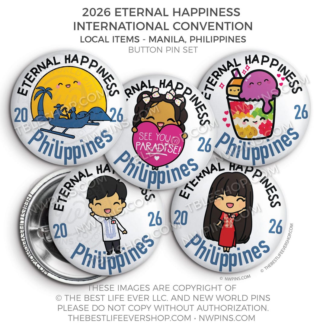 2026 Manila Philippines Convention Button Pins - Local Souvenir ...