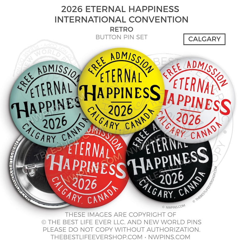 2026 Eternal Happiness Convention Button Pins - Retro JW Gifts - Etsy