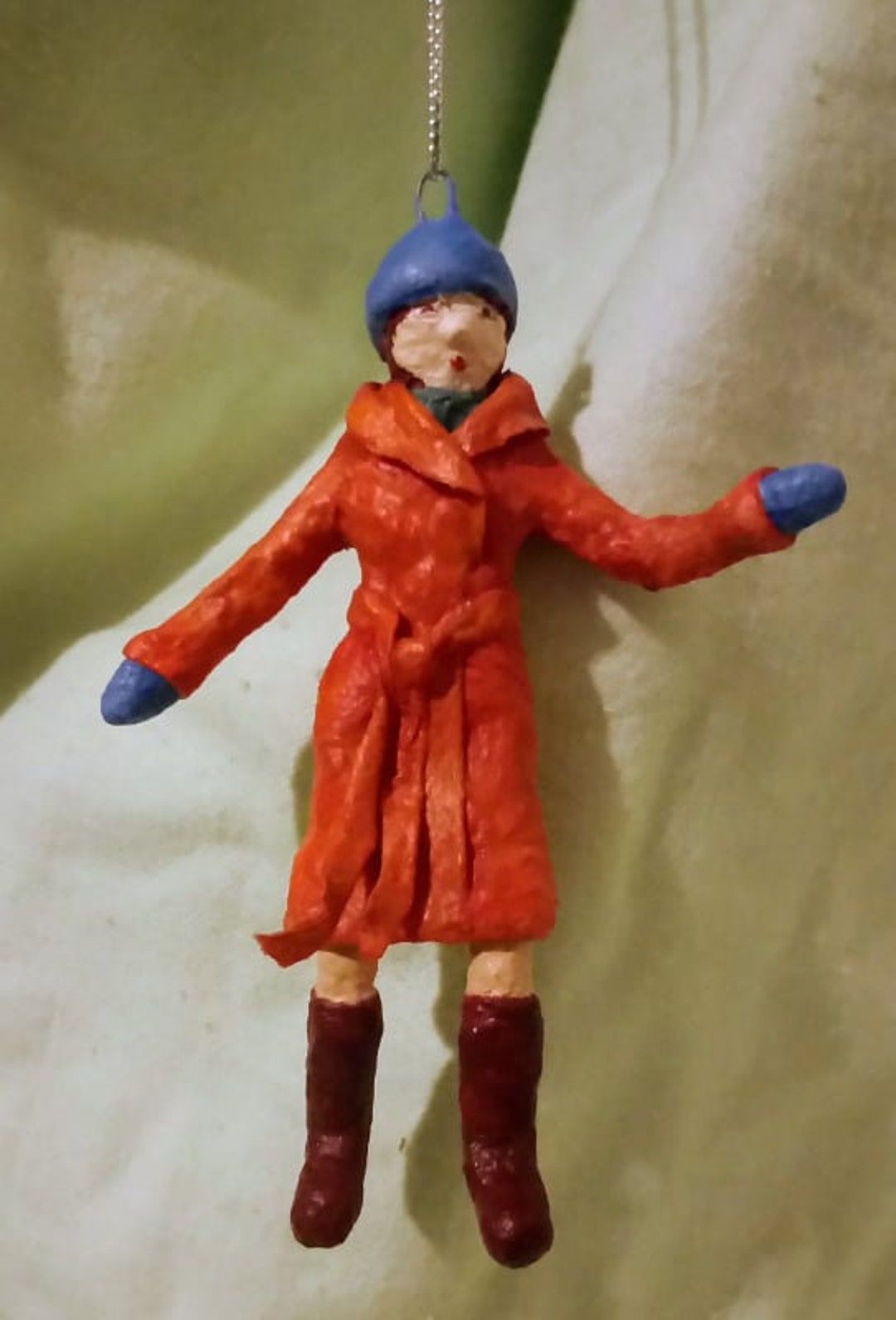 Paper Mache,girl,suspension,christmas,new Year - Etsy