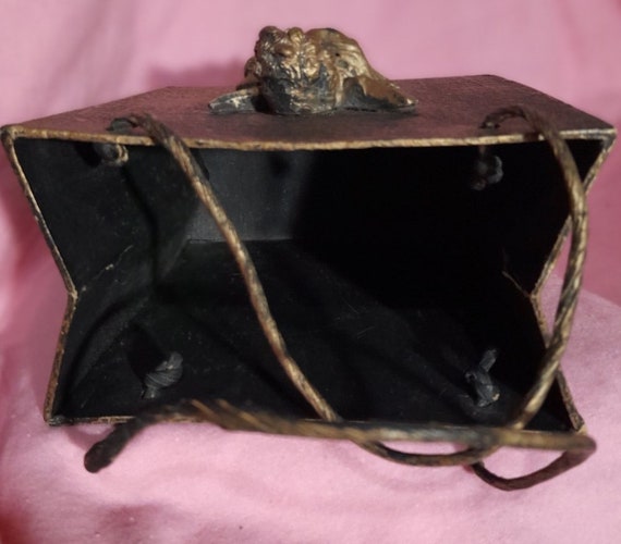 paper mache,vintage,angel,bag,figurine,gilding - Gem