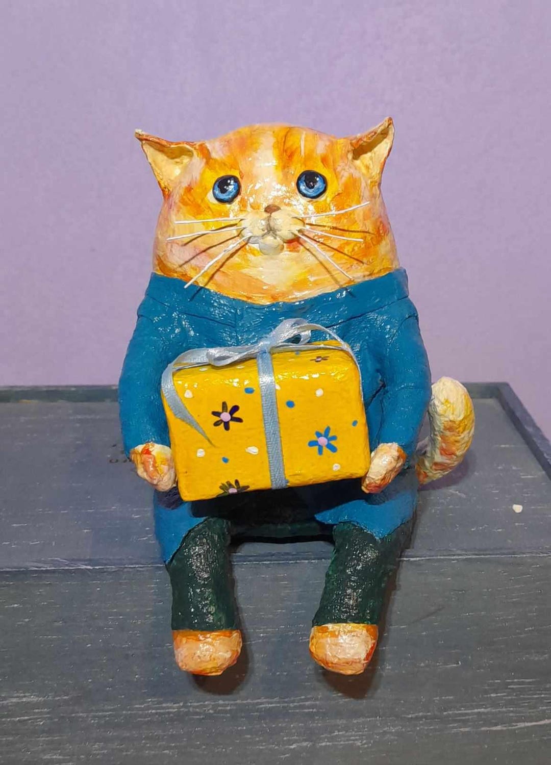 Paper Mache,cat,animal,figurine,sculpture - Etsy