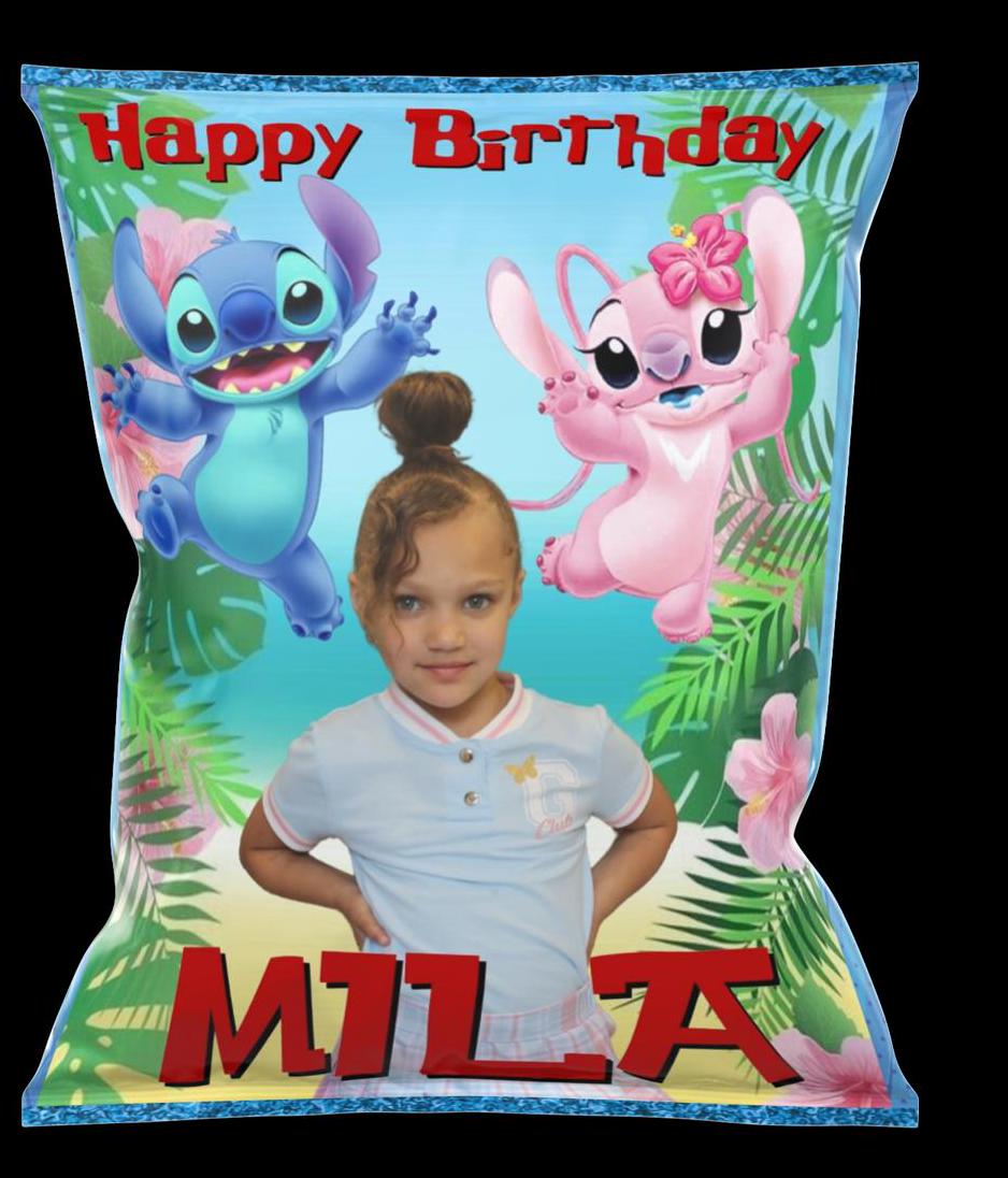 Stitch and Angel Custom Chip Bag - Etsy