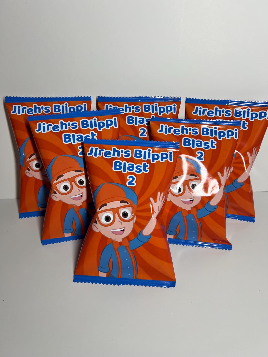 Blue and Orange Chip Bag Its a Blip Blast - Etsy Canada