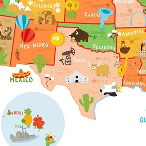 Printable USA POSTER, Cute Baby Gift, PRINT, Nursery Wall Decor ...