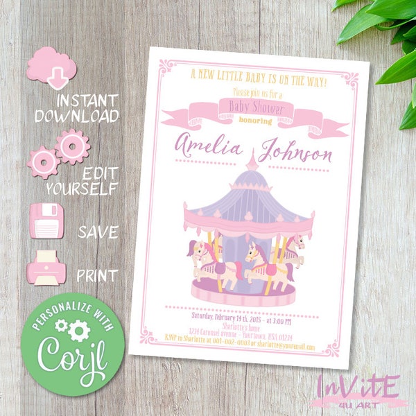 Carousel Baby Shower - Etsy