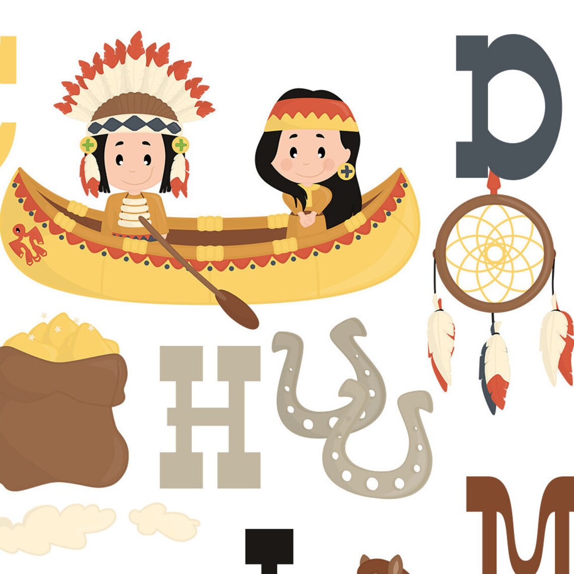 Cute WESTERN Alphabet POSTER Nursery Prints Cowboy Themed - Etsy