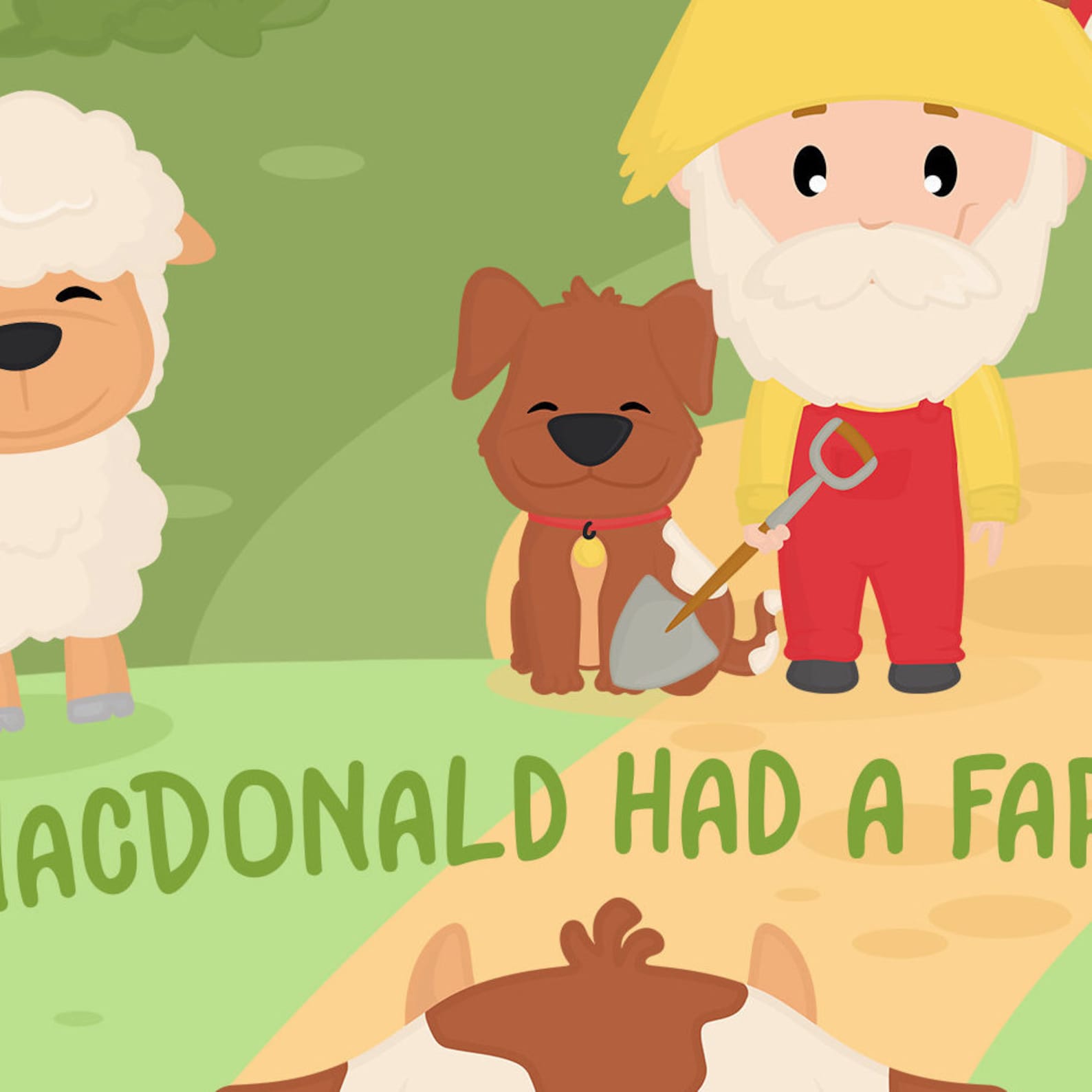Old Macdonald Had a Farm - Kids Room Wall Decor, Nursery Rhymes ...