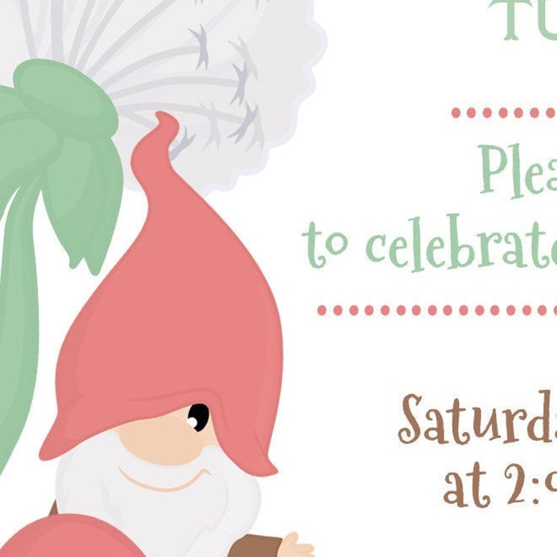Editable GNOME Invitation, Free CORJL DEMO, Forest Gnomes, Birthday ...