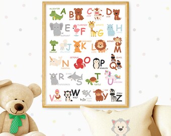 Cute English Farm Alphabet WALL DECOR Barnyard ABC A to Z | Etsy