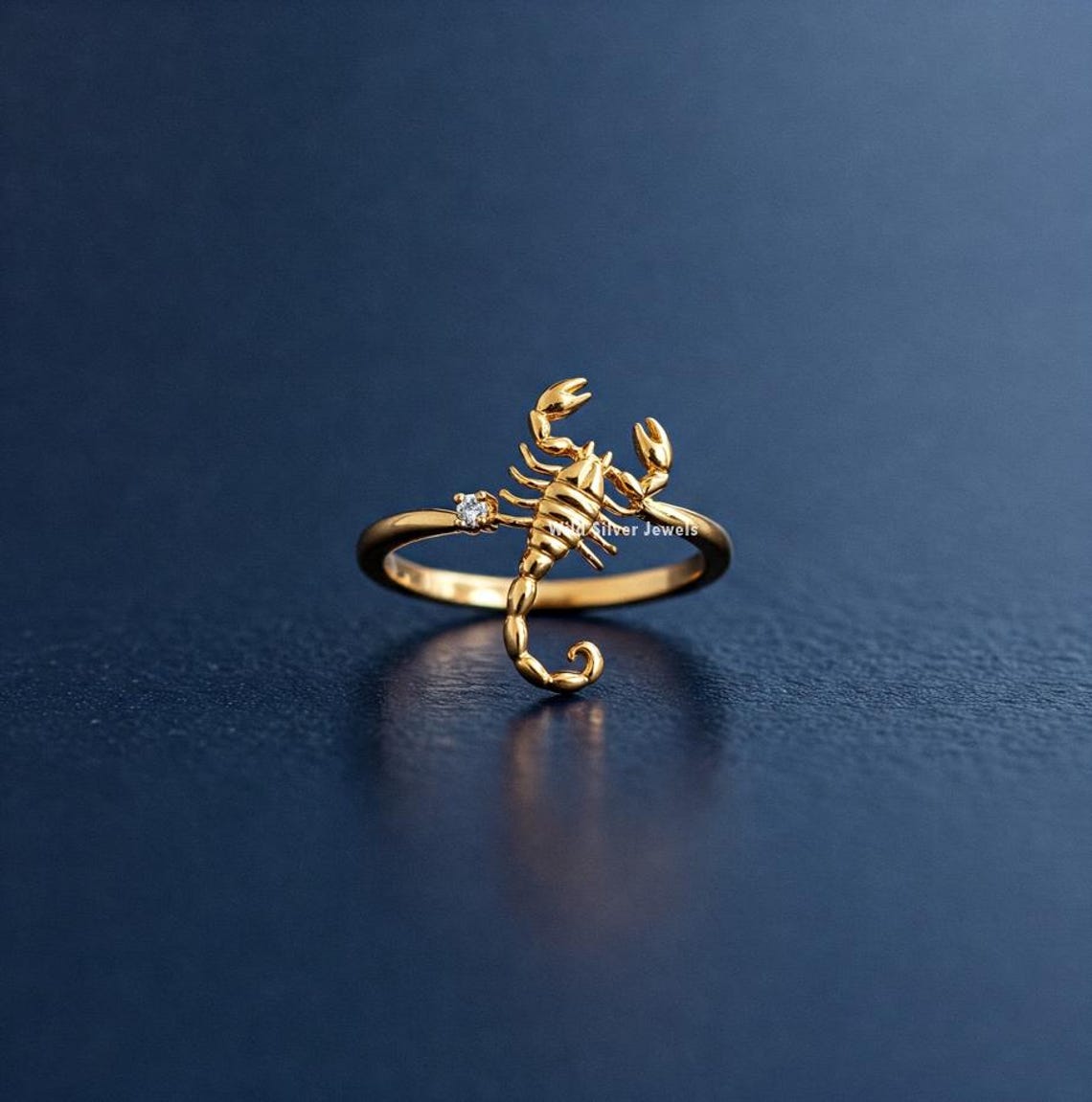 Dainty Zodiac Scorpio Ring, Handmade Solitaire Ring, Zodiac Sign Ring ...