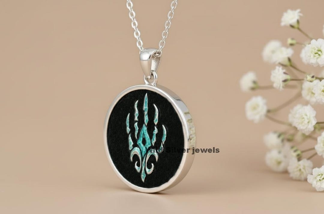 Witcher Clawed Footprint Necklace, Betrayer Moon Pendant, Striga ...