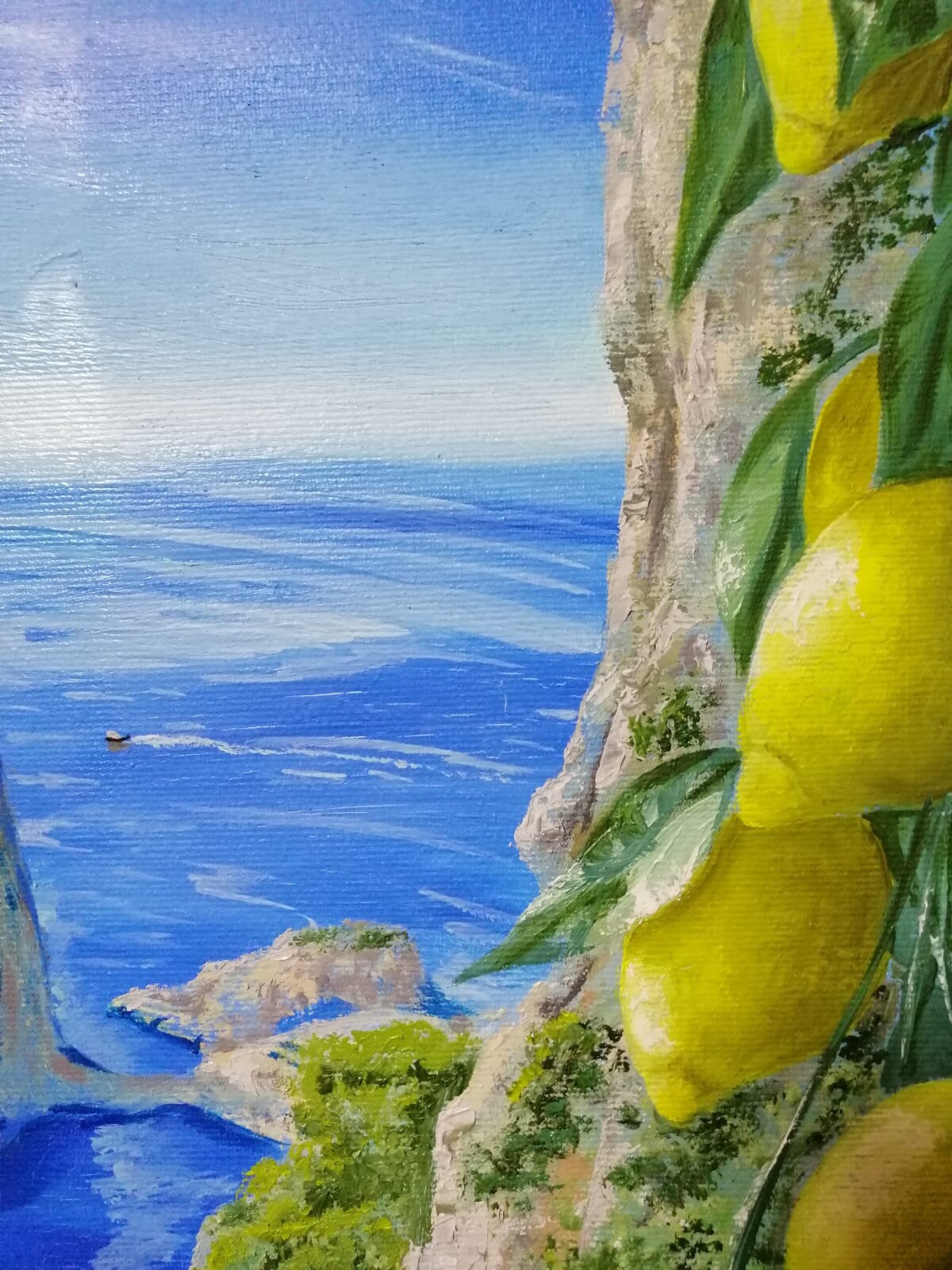 Italy Painting Capri Seascape Original Art Oil on Canvas Italy - Etsy