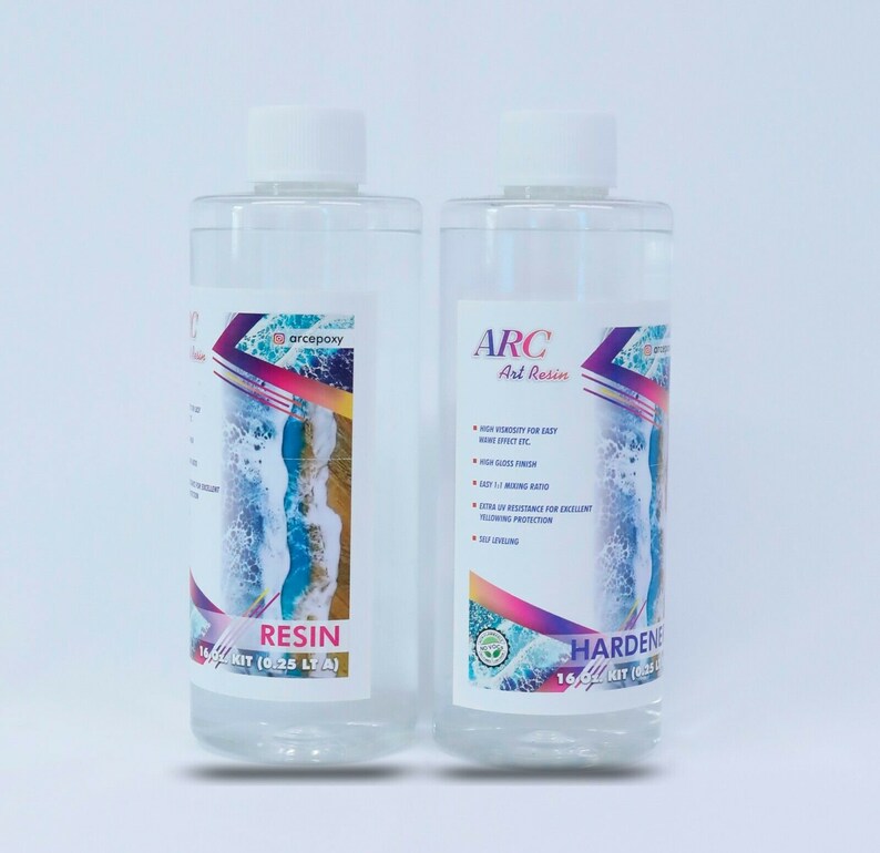 Arc Art Resin 16 Oz Kit Crystal Clear Epoxy Resin, Art and DIY Art ...