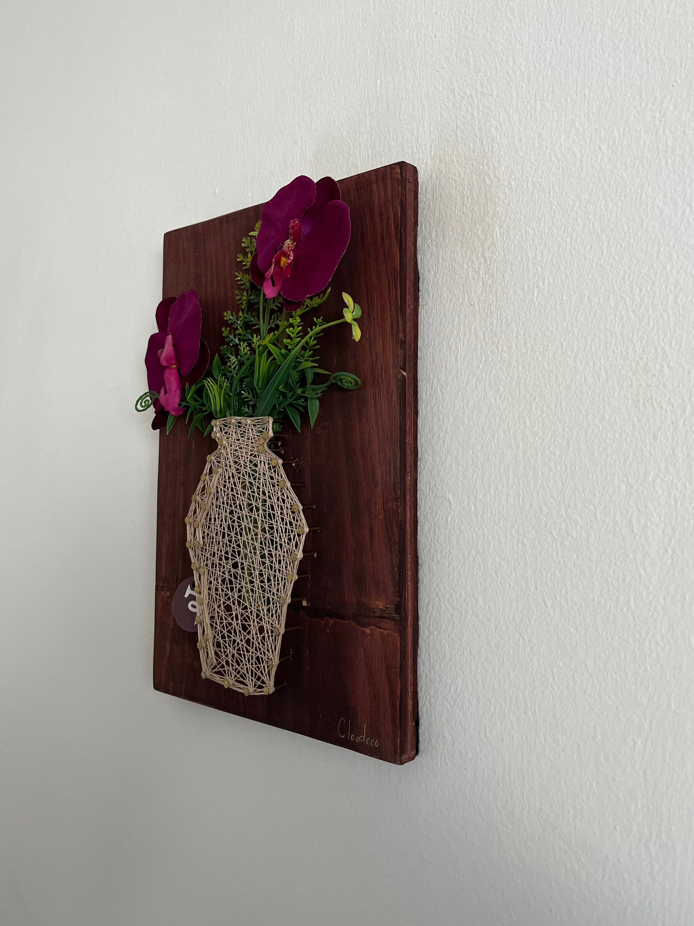 Home Decor I String Art I Handmade I Minimalistic Flower Vase I 8 X 12 ...