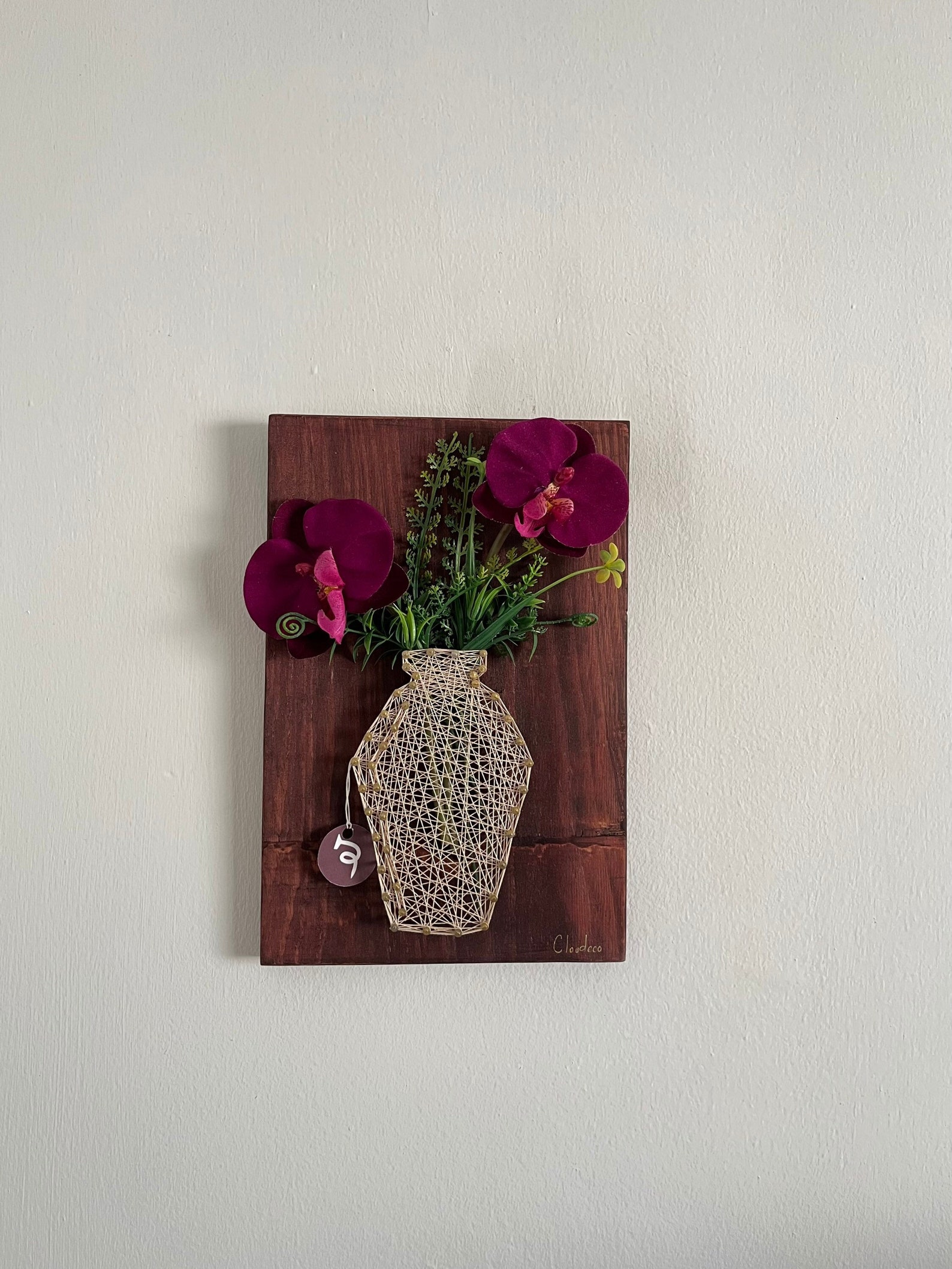 Home Decor I String Art I Handmade I Minimalistic Flower Vase I 8 X 12 ...