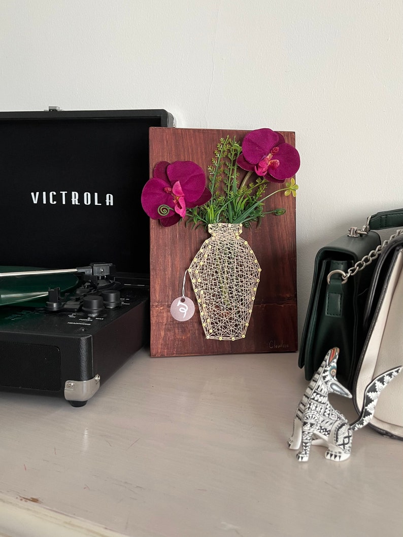 Home Decor I String Art I Handmade I Minimalistic Flower Vase I 8 X 12 ...