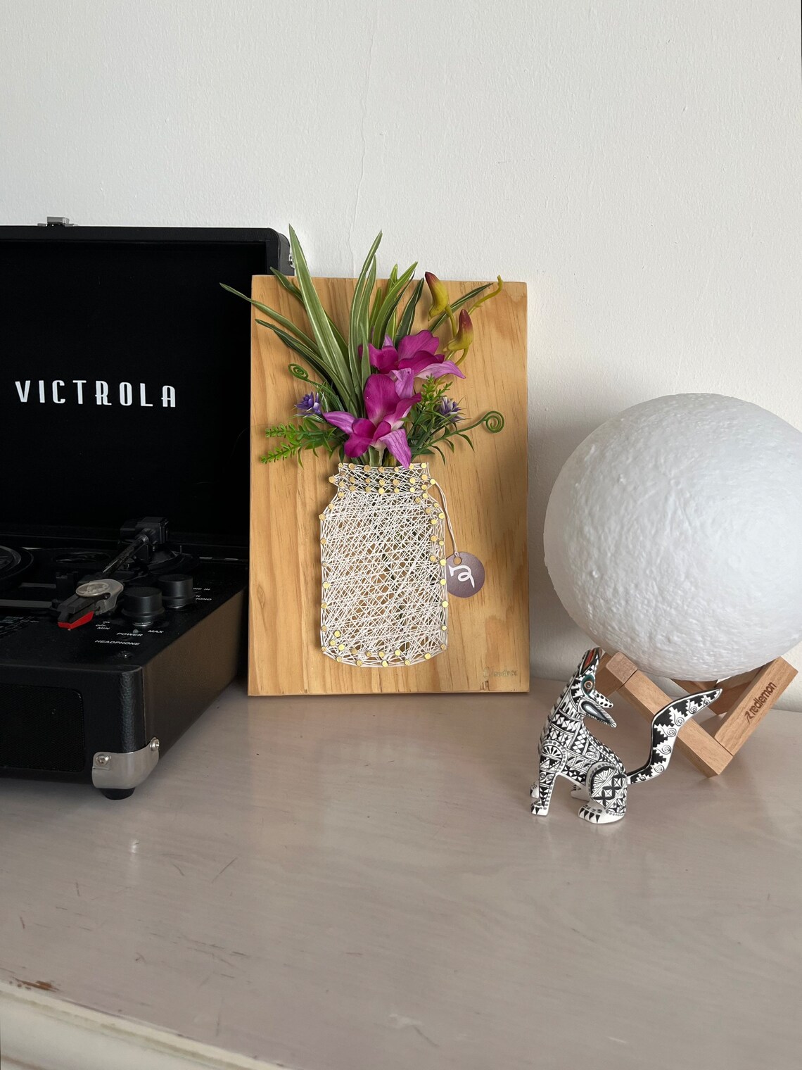 Home Decor I String Art I Handmade I Minimalistic Flower Jar I 8" X 12 ...