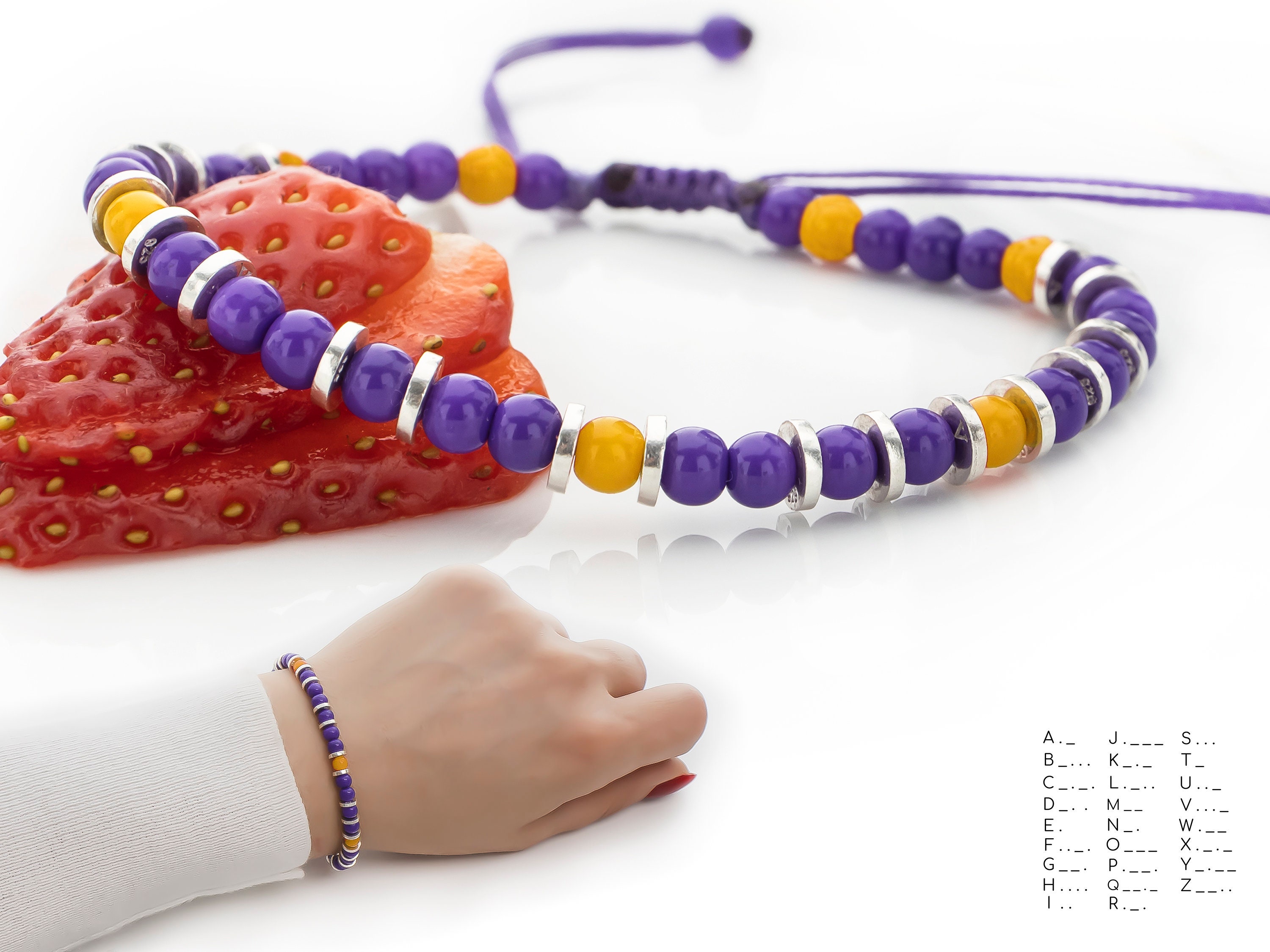 Morse Code Bracelet , Crown & Solar Plexus Chakra, Luck Bracelet ...