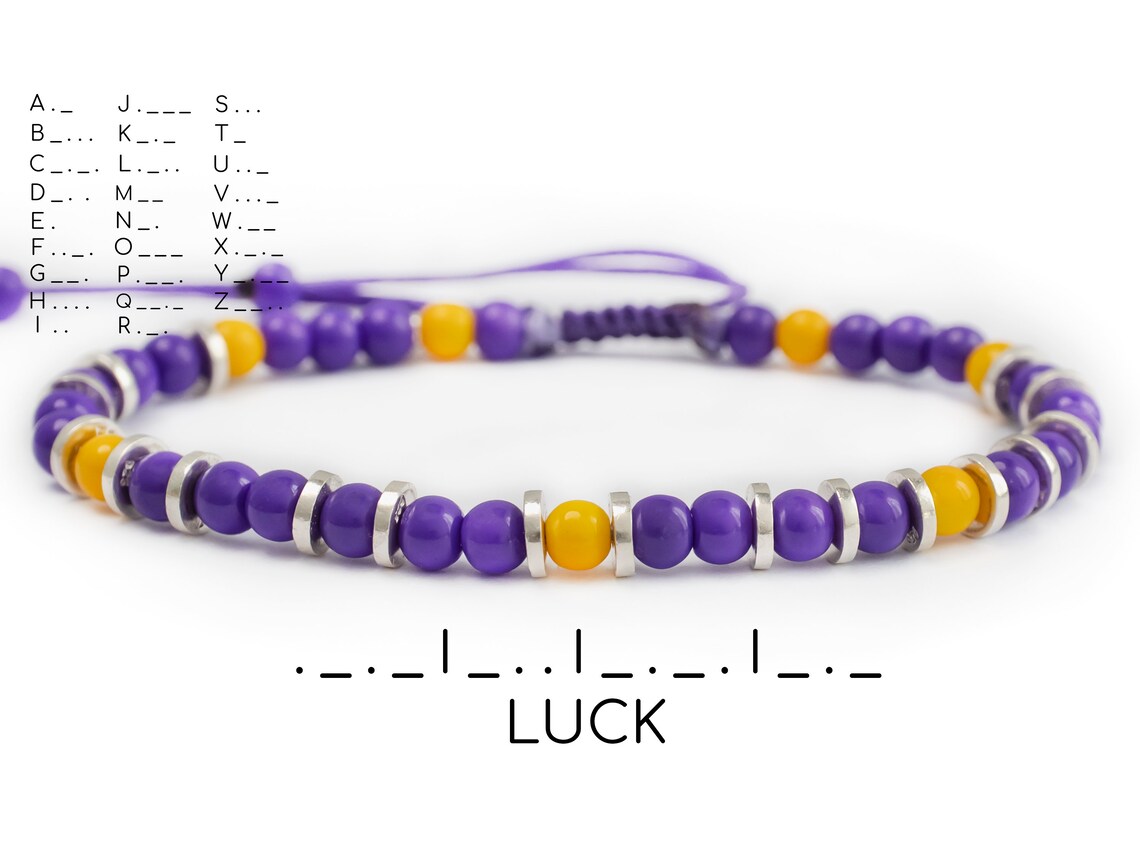 Morse Code Bracelet Crown & Solar Plexus Chakra Luck - Etsy