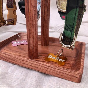 Handmade Oak Pet Collar Organizer: Two-tier Display Stand - Etsy