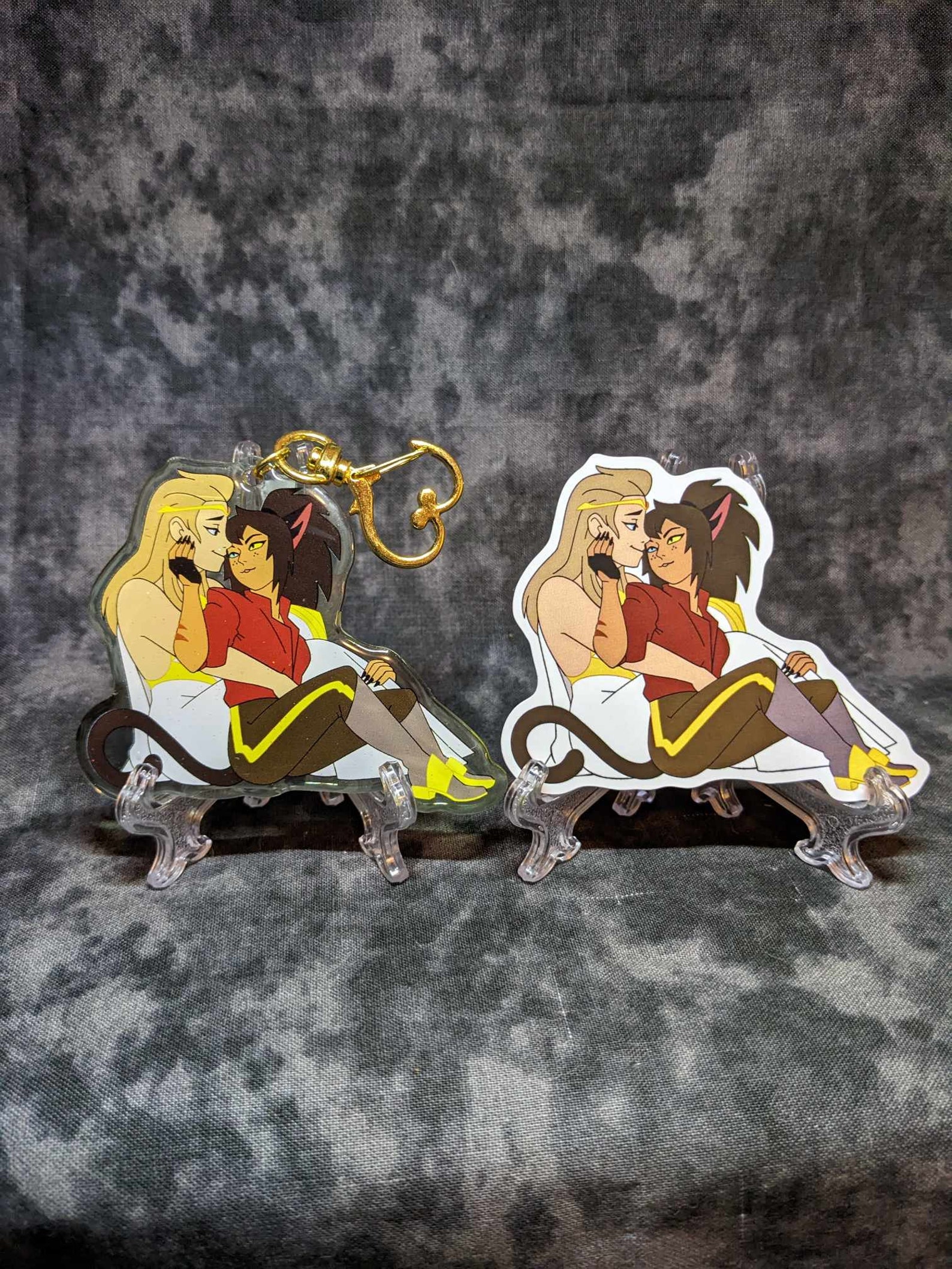 She-ra Princess of Power Future Girlfriend Cuddles Catra Adora Keychain ...