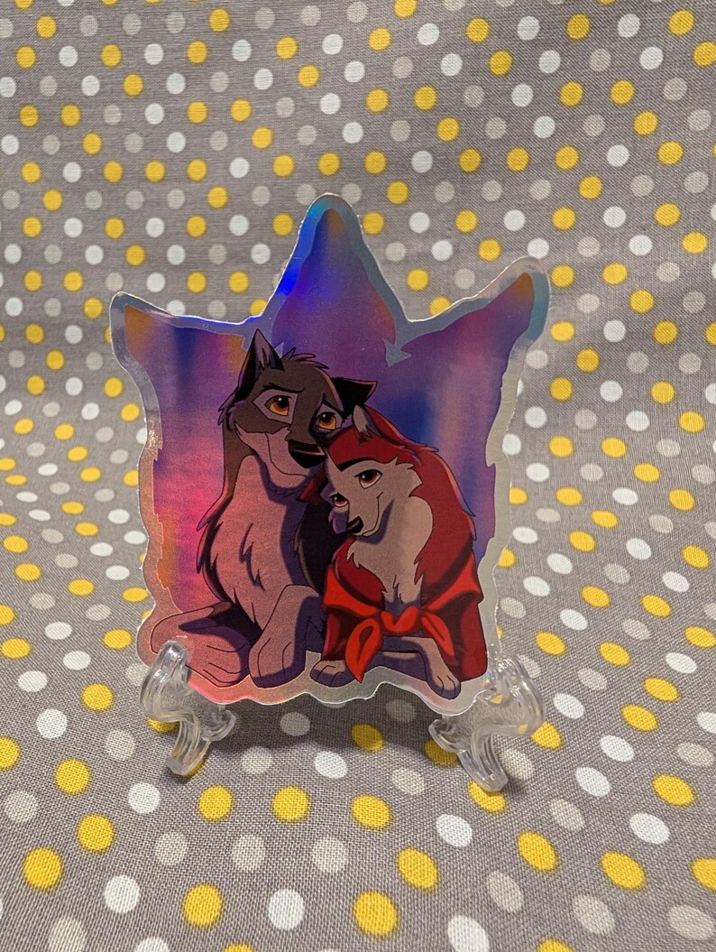 Balto and Jenna - Wolf Dog - Aurora Lights - Enamel Pin Keychain and ...