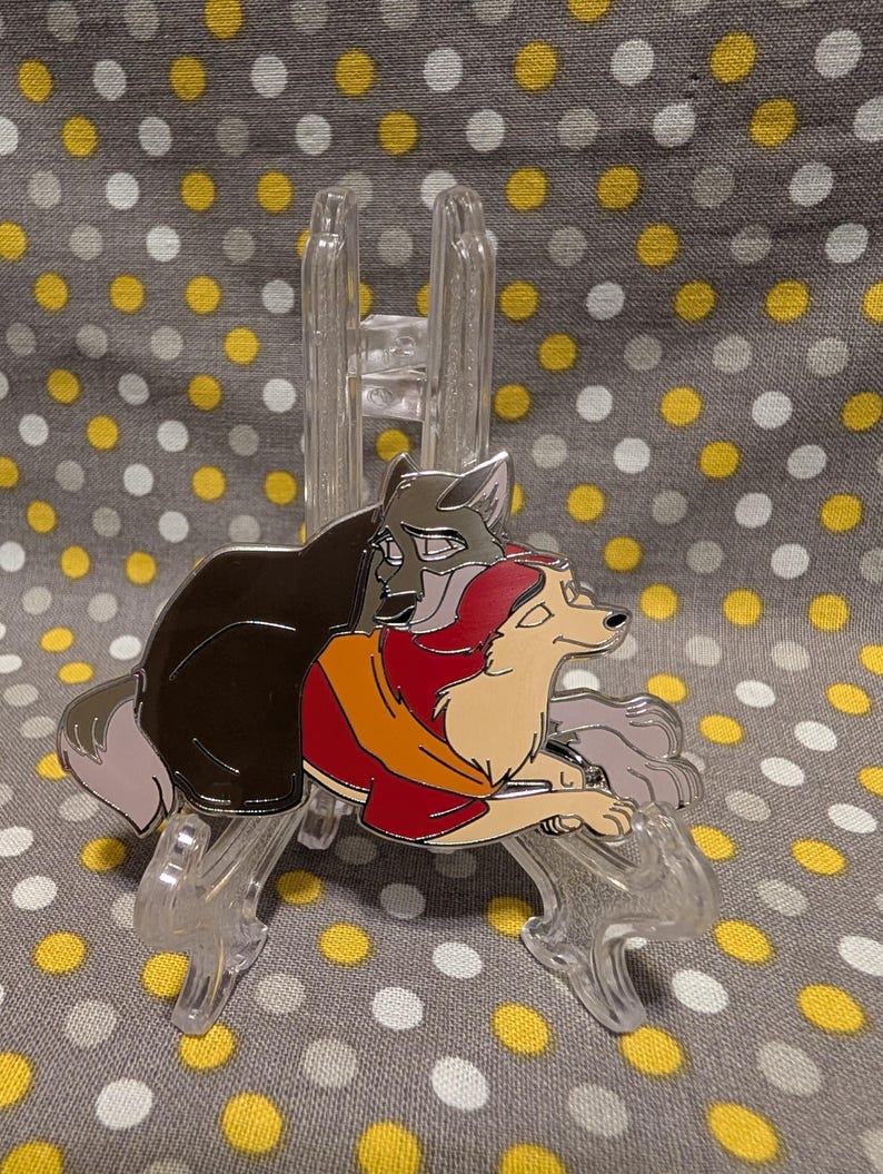 Balto and Jenna - Wolf Dog - Cuddling Couples - Enamel Pin Keychain and ...