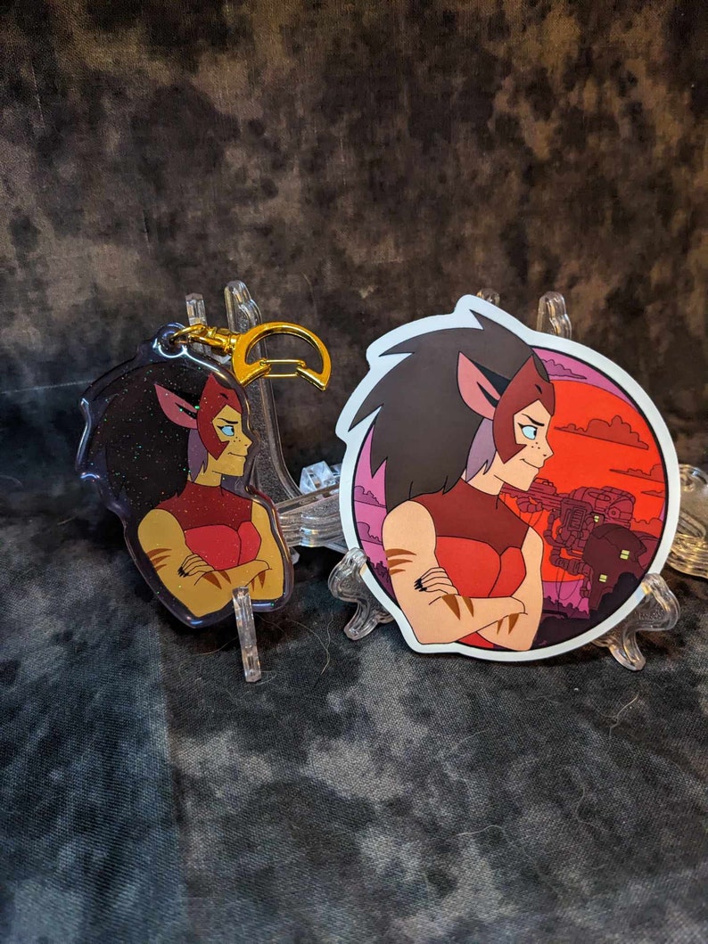 She-ra Princess of Power Catra Profile Catra Keychain and - Etsy