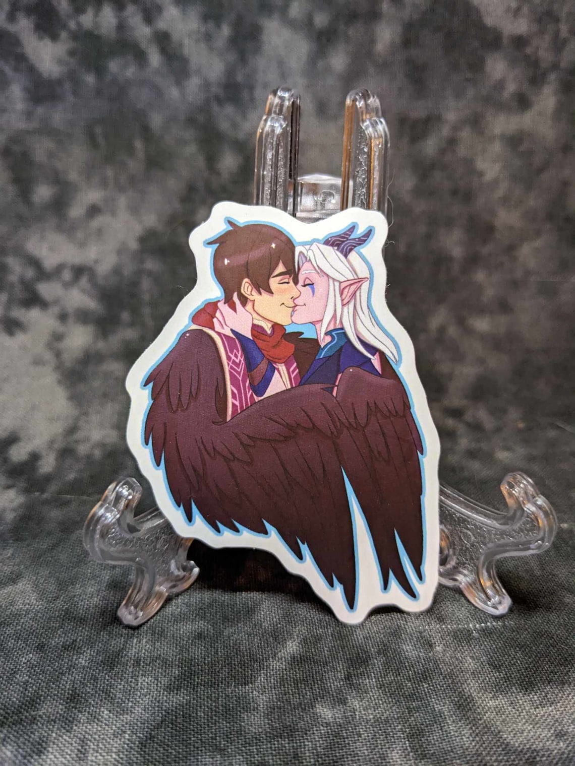 Dragon Prince Rayla Callum Rayllum Kiss Keychain Sticker - Etsy
