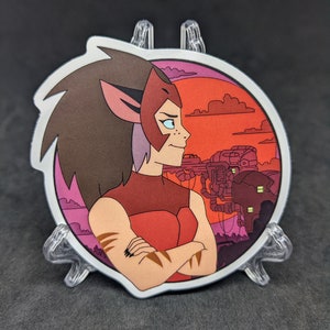 She-ra Princess of Power - Catra Profile - Catra Keychain and Sticker ...