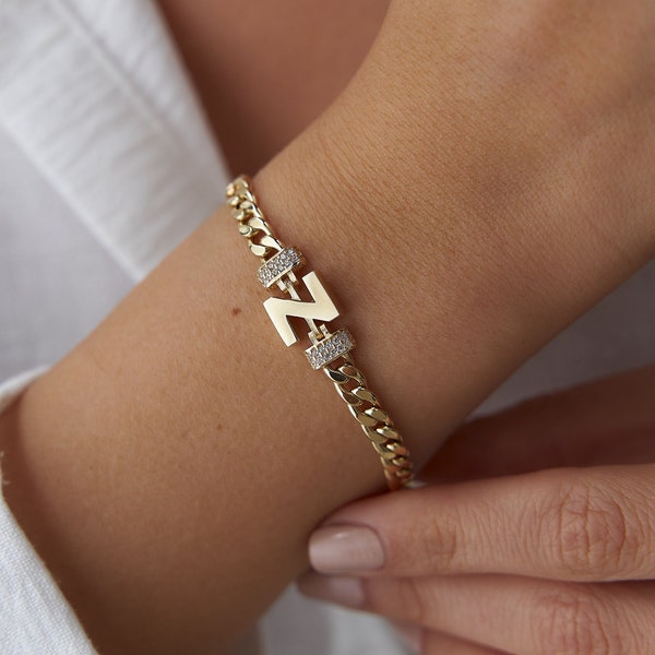 Initial Bracelet - Etsy