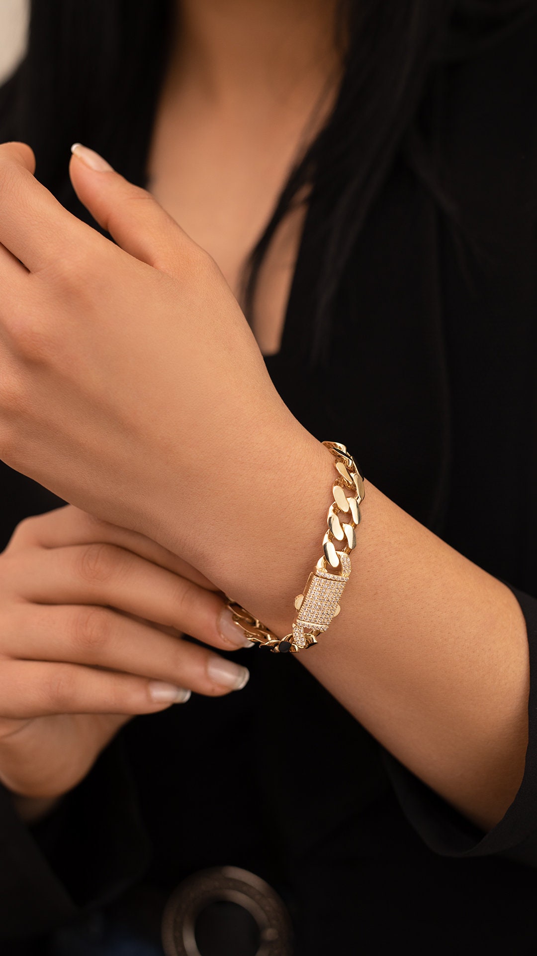 14K Real Gold 10mm Miami Cuban Bracelet Monaco Chain - Etsy