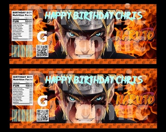 Naruto Digital Label - Etsy