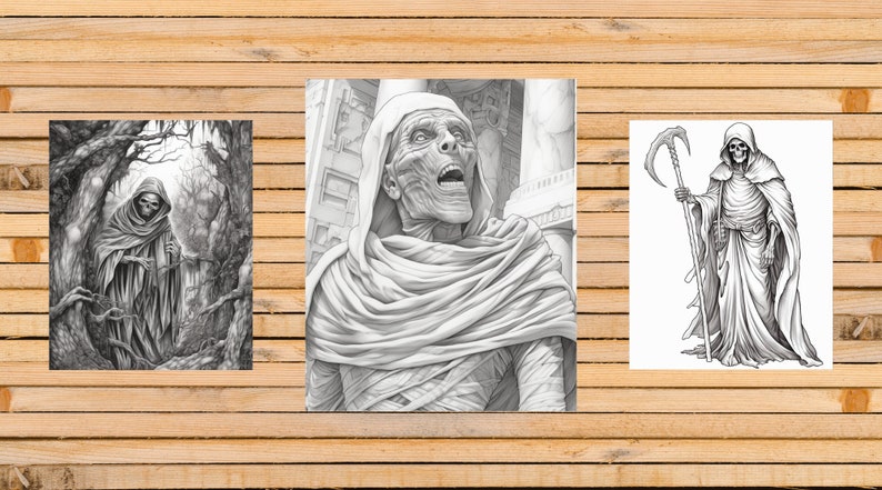 Cryptids and Monsters Coloring Pages | Scary Coloring Book | Horror ...