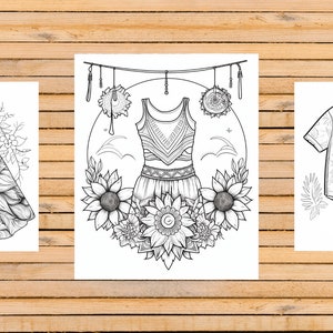 Summer Clothing Coloring Pages | Summer Clothes Coloring Pages | Summer ...