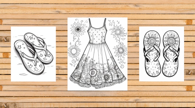 Summer Clothing Coloring Pages | Summer Clothes Coloring Pages | Summer ...