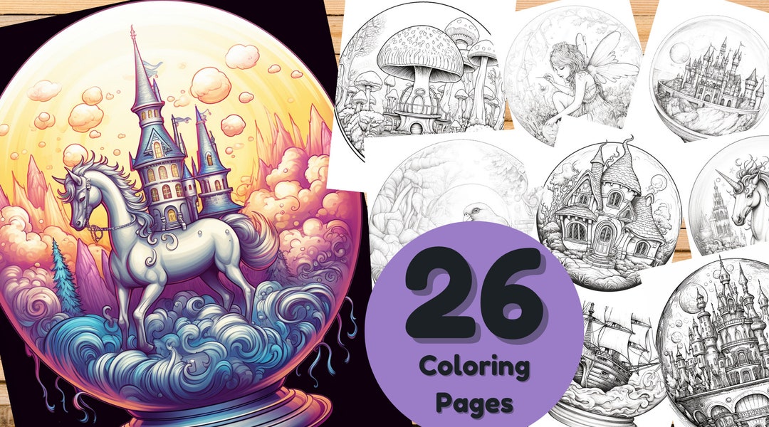 Crystal Ball Coloring Pages | Magic Coloring Pages | Fantasy Coloring ...